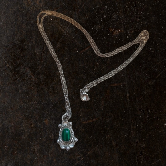 Bisbee Bob | Jewelry | Vintage Bisbee Bob Silver Malachite Necklace ...